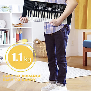 SUNLP 37-Key Electronic Keyboard, Multi-Function Portable Electric Piano Keyboard With Double Speaker, Built-in Chargeable 3.7V Li-ion Battery With Microphone For Kid Beginners Portable Use