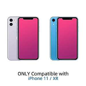 EGKimBa Privacy Screen Protector compatible with iPhone 11 /iPhone XR, 6.1 inch Gradient Colorful Electroplated Anti-Spy Anti-Blue Light Easy Installation Tempered Glass