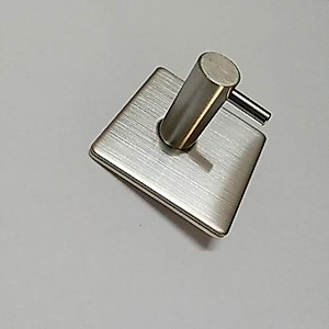 4Packs Towel Hooks SUS 304 Stainless Steel Adhesive Hooks Heavy Duty Wall Hangers, Bathroom Towel Holders Clothes Cabinet Closet Robe Hook Wall Mounted Round Kitchen Door Hanger