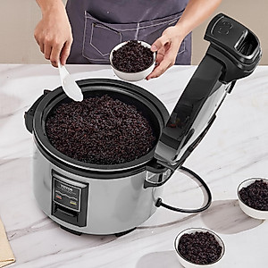 VEVOR Commercial Rice Cooker, 9.51Qt/45 Cups Cooked Rice, Large Rice Cooker and Warmer with Nonstick Inner Pot, Fast Cooking and 12-Hour Keep Warm, with Rice Cup and Paddle, for Restaurant