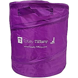Totally Tiffany POPC-502 Totally Tiffany-12 Pop Up Trash Can-Purple, One Size
