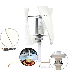 HENGJINGTR DC 12V-48V 1000W Wind Turbine Generator Kit with Charge Controller Windmill Power Vertical Wind Turbine Wind Generator & Controller for Hybrid Solar Wind System,12v