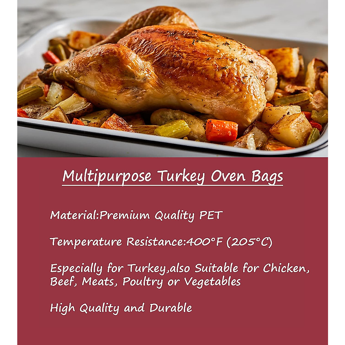 10 Counts Oven Bags Turkey Size | Large Oven Bag for Thangkgiving Day Turkey Roasting Cooking(1)
