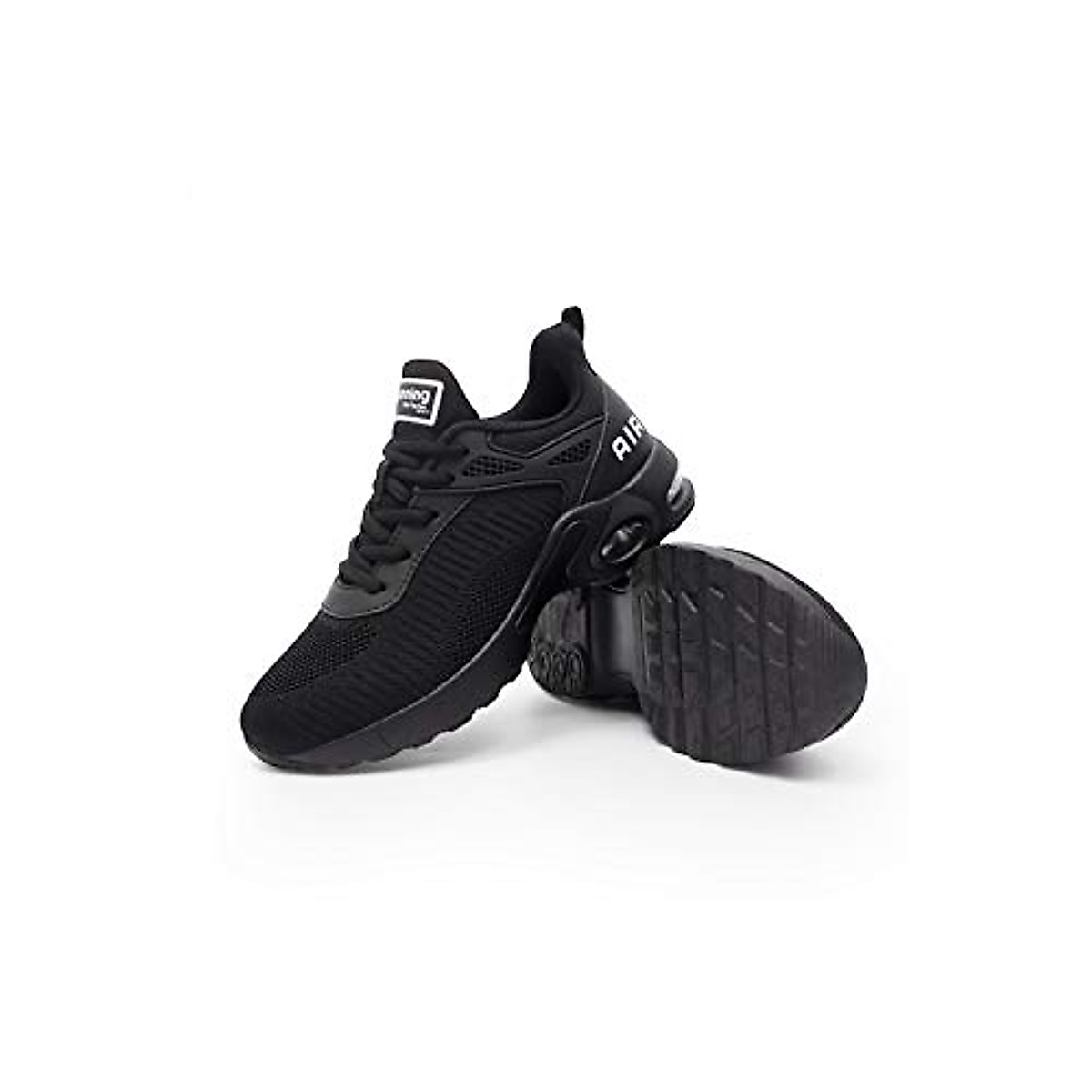 Women Air Athletic Running Shoes - Air Cushion Shoes for Womens Mesh Sneakers Fashion Tennis Breathable Walking Gym Work Shoes All Black Size 8