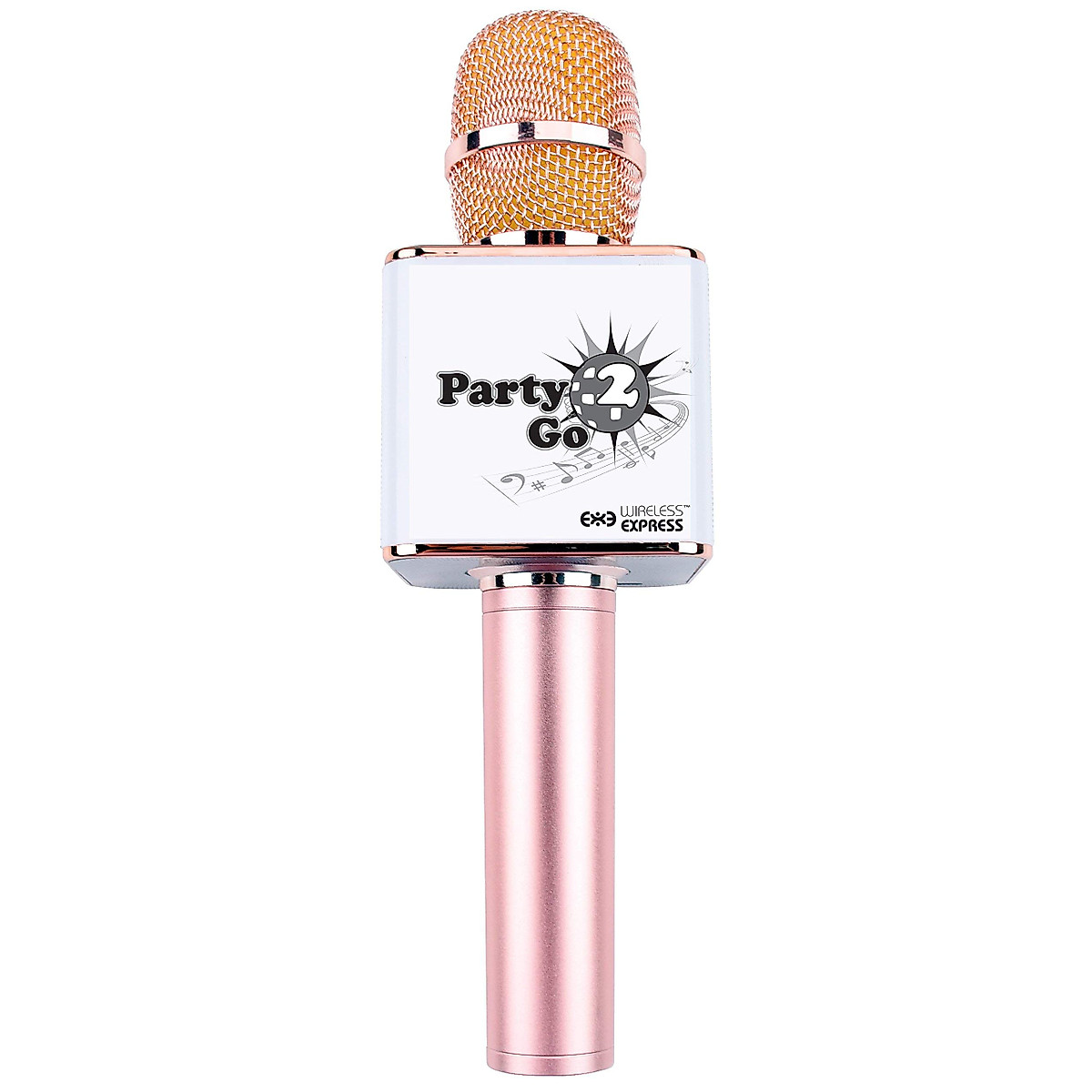 Party2Go Bluetooth Karaoke Microphone and Disco Ball Set (Pink)