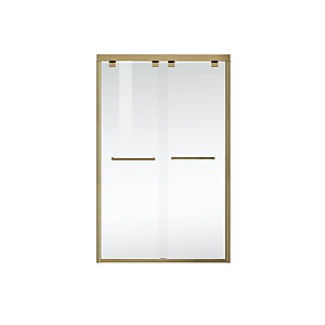 Elegant Kitchen and Bath SD303-4876BGD Semi-Frameless Shower Door 48 x 76 Brushed Gold