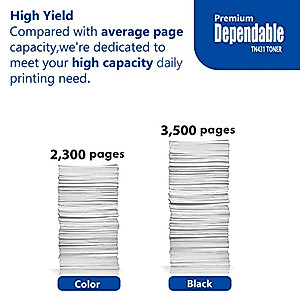 TN431 4PK - TN431BK, TN431C, TN431Y, TN431M Toner Cartridge Set Replacement for Brother TN431 4 Pack for MFC-L8900CDW HL-L8360CDW HL-L8260CDW MFC-L8610CDW MFC-L9570CDW | Black/Cyan/ Yellow/ Magenta