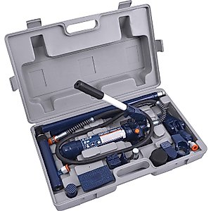 TCE TCE70401 Torin Portable Hydraulic Ram: Auto Body Frame Repair Kit with Blow Mold Carrying Storage Case, 4 Ton (8,000 lb) Capacity, Blue