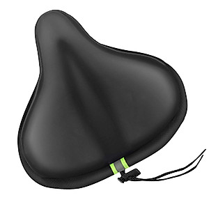 MSDADA Bike Seat Cushion, Soft Gel Bike Seat Cover for Men & Women Comfort, Padded Bicycle Saddle for Stationary/Exercise/Mountain/Road Bike, Indoor Outdoor Cycling Class