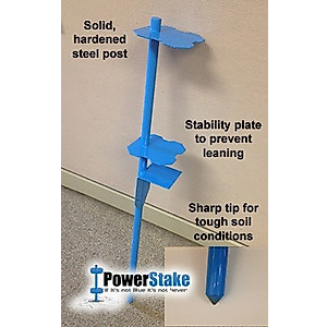 4Ever Products Vinyl PVC Real Estate Sign Post - White with Flat Cap - 5' Post