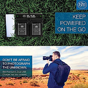 BM Premium 2 Pack of EN-EL23 Batteries and Dual Battery Charger for Nikon Coolpix B700, P900, P600, P610, S810c Digital Camera