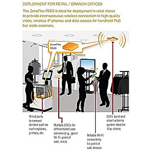 Ruckus Wireless ZoneFlex R500 Wireless Access Point (Dual-Band 802.11ac, 2x2:2 Streams, BeamFlex+, Dual Ports, 802.3af PoE) 901-R500-US00
