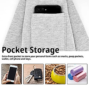 Cuby Dog and Cat Sling Carrier – Hands Free Reversible Pet Papoose Bag - Soft Pouch and Tote Design – Suitable for Puppy, Small Dogs, and Cats for Outdoor Travel (Classic Grey)