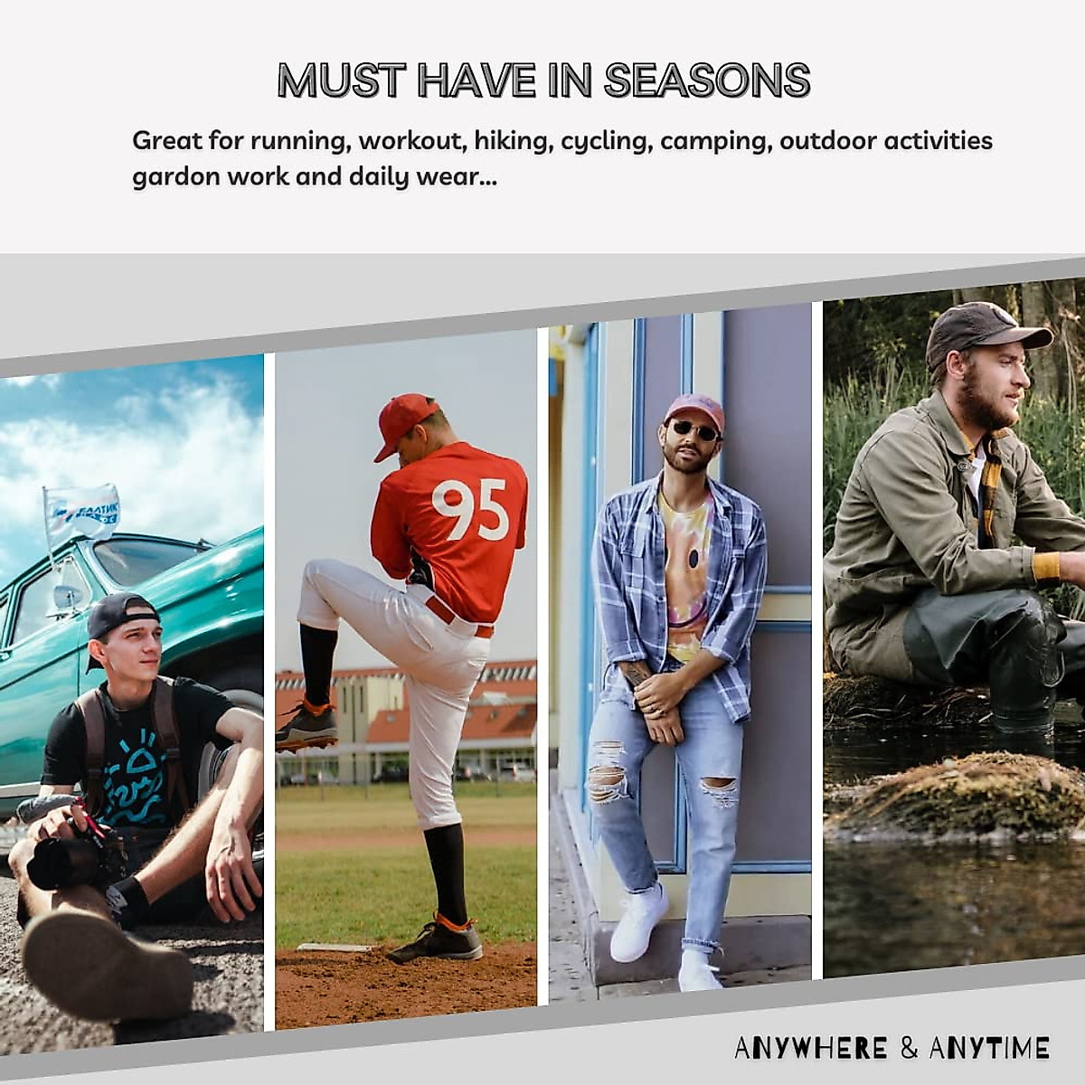 LITSSIN Workout Hats for Men Women 2 Packs, Quick Dry Fit Hat Athletic Mesh Running Hat for Hiking Fishing |UPF 50+