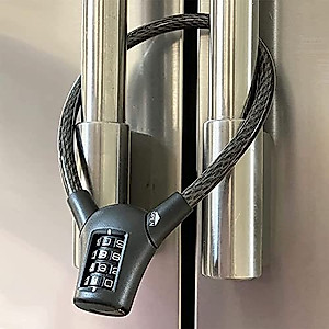 Urban August French Door Refrigerator Lock, Black, Combination Lock, Passcode Unlock
