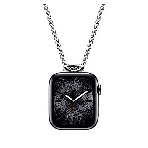 HiPai Necklace Adapter Pendant Compatible with Apple Watch, Infinity & Double Loop Connector Comes with 32inch Stainless Rollo Wheat Chain 3mm for iWatch Series 9/8/7/6/5/4/SE/Ultra 2/Ultra