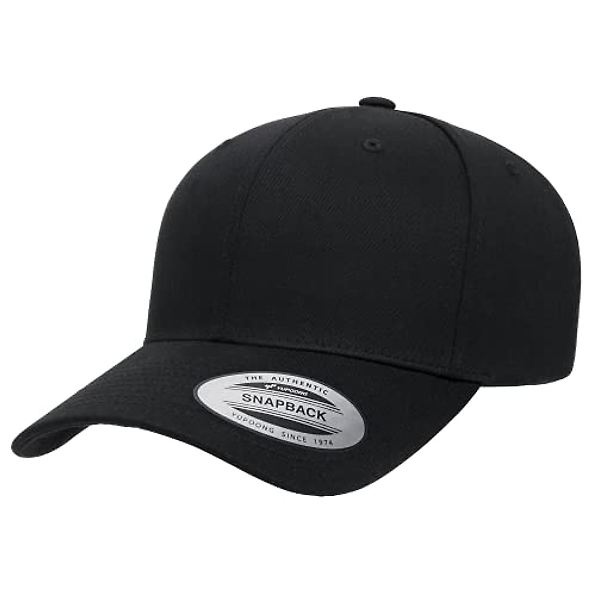 Yupoong YP Classics Retro Snapback Cap, Black, OSFA