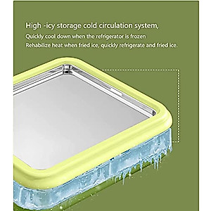 便利100 Electric Ice Cream Maker,Frozen Yogurt Maker, Ice Cream Roll Maker with Cold Ice Cream Plate 4 Scrapers Ideal for Fruit Soft Serve Ice Cream Sorbet Slushies Frozen Yogurt Gelato Rolled,Green