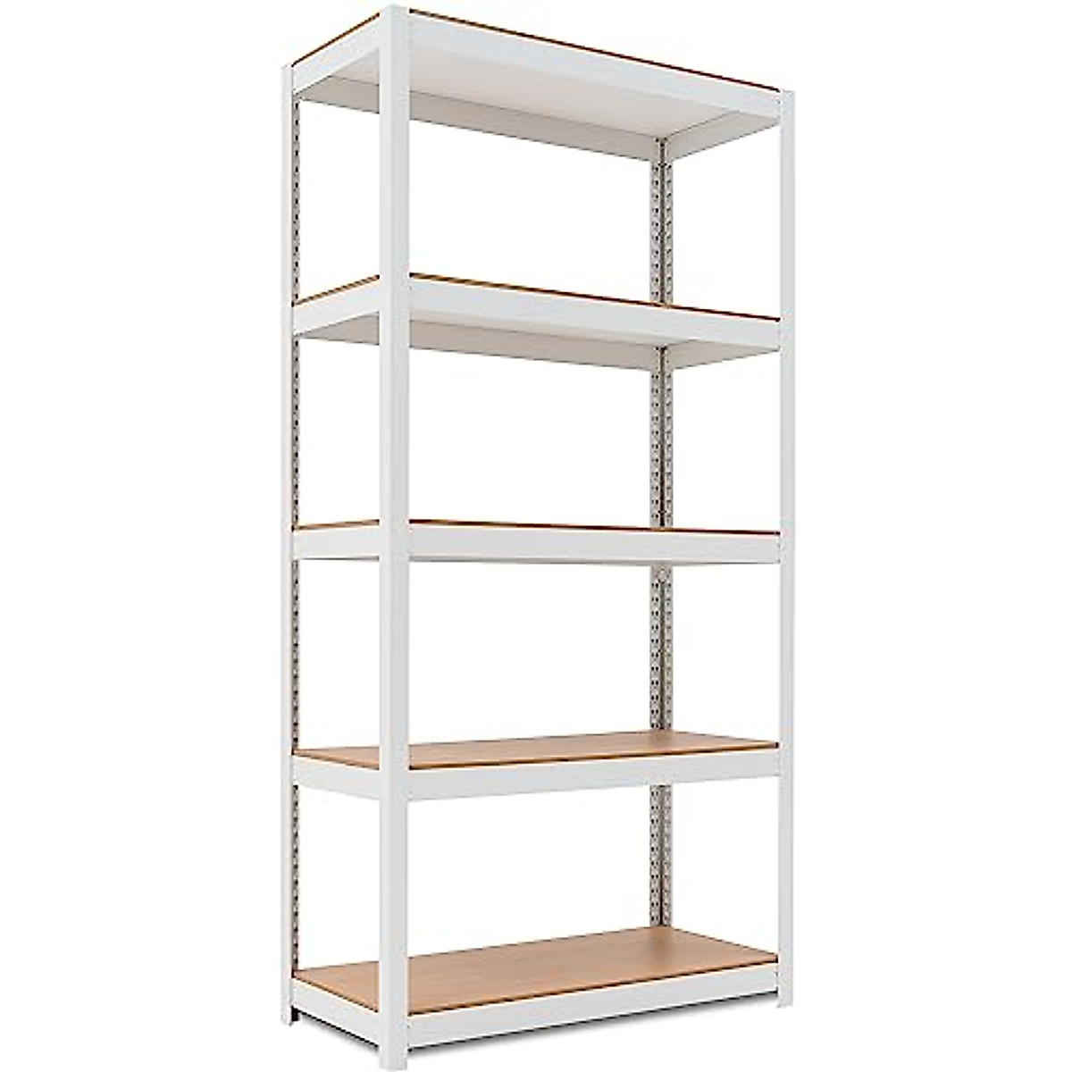 HOMEDANT House 5-Tier Laminated Metal Shelving Unit Adjustable Storage Utility Rack Heavy Duty Shelves Organization Multipurpose Shelf Kitchen Garage Pantry Closet 1Pack