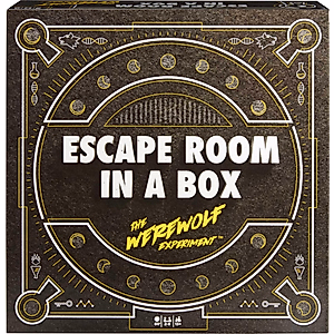Mattel Games Escape Room in a Box Game The Werewolf Experiment, Mystery with Physical Puzzles, Paper Puzzles & Real Locks (Amazon Exclusive)