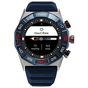 Citizen CZ Smart PQ2 Hybrid Smartwatch with YouQ Wellness app Featuring IBM Watson® AI and NASA Research, Black and White Customizable Display, Bluetooth, HR, Activity Tracker, 18-Day Battery Life