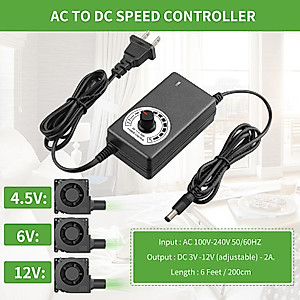 WDERAIR 120mm Small 12Volt Electric BBQ Blower Fan with Adjustable Controller for Squirrel Cage Centrifugal Air Blower、 Smoker Ventilation or Replacement Inflatables、Charcoal Starter、Barbecue Grill