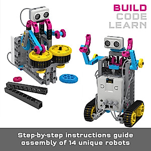 Thames & Kosmos Robotics Workshop with Micro:Bit STEM Experiment Kit, Creative, Educational Coding & Programming Curriculum for Home & School Use, Utilizes MakeCode App to Learn Python, Javascript