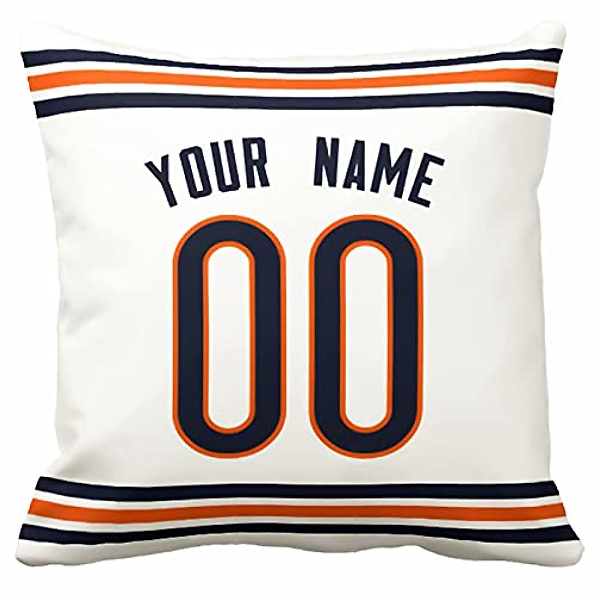 ANTKING Chicago Throw Pillow Custom Any Name and Number for Men Youth Boy Gift 16" x 16", 18" x 18"