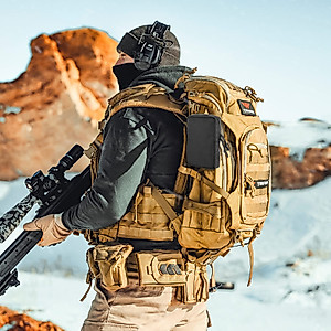 Xxerciz Admin Molle Pouch, Tactical Pouch EDC EMT Utility Bag Waterproof Multi-Purpose Large Capacity Pouch Tool Bag, 1680D Nylon Medical Organizer Bag for Outdoor Activities (Black - Small Size)