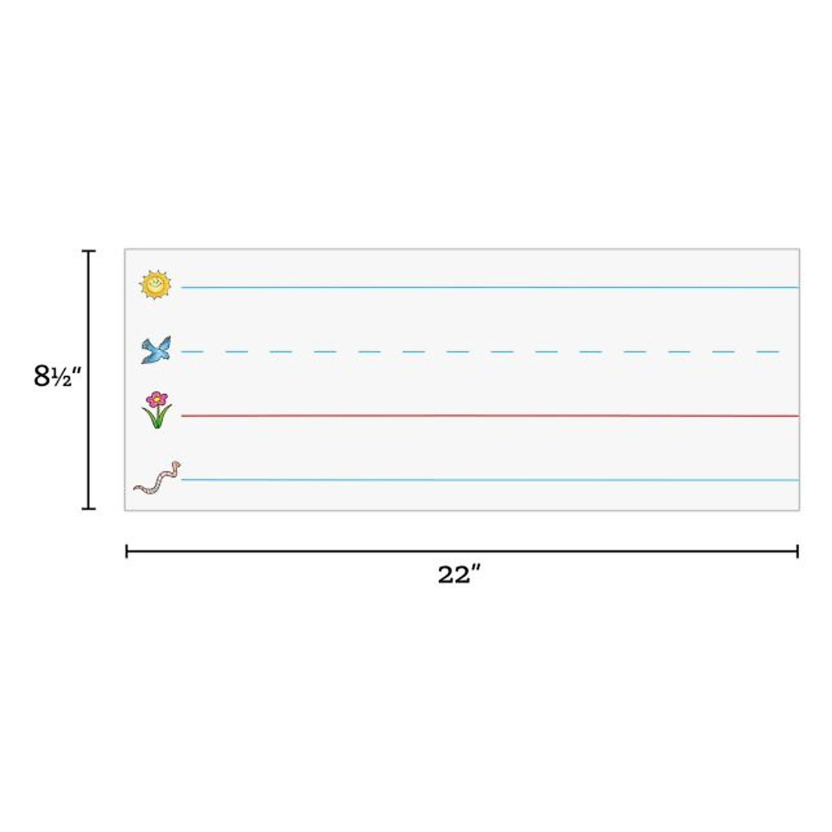Really Good Stuff Jumbo Dry Erase Magnetic Writing Lines - 2 Magnetic Writing Lines
