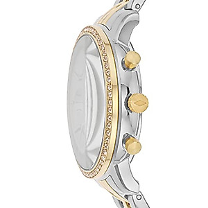 Fossil Women's Neutra Quartz Stainless Steel Chronograph Watch, Color: Gold/Silver (Model: ES5216)