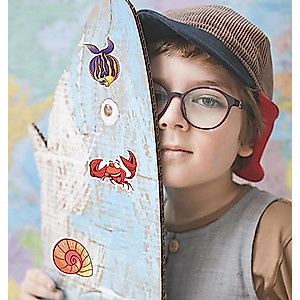 100 Pcs Cute Cartoon Ocean Animal Stickers, Waterproof Vinyl Sea Life Sticker Pack, Stickers for Kids Water Bottles Laptop Phone Guitar Bike Teen and Girls