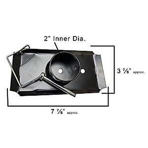 Class A Customs | Black Powder Coated Steel RV, Camper, Trailer Foot Pad and Pin, Sand Pad | Quantity One (1)