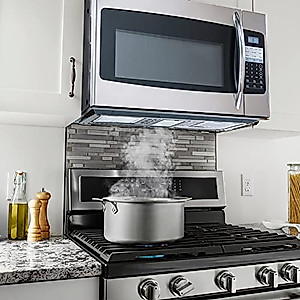 Over The Range Microwave 30 Inch with Vent, 1.6 Cu. Ft. Rangetop Microwave with Sensor Cook in Smudge-Proof Stainless Steel