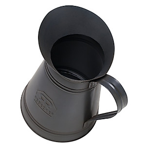 REDECKER Nylon Toilet Brush with Dark Coated Metal Holder, Oiled Thermowood Handle, Replaceable Head, Vintage Design, Made in Germany