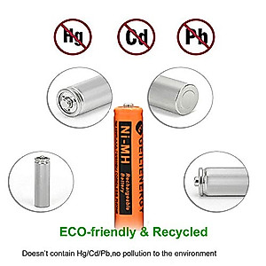 GEILIENERGY AAA Rechargeable Batteries 1.2V 750mAh Also Compatible with Phone Battery HHR-55AAABU, 750mAh HHR-75AAA/B and 400mAh BK40AAABU, Outdoor Solar Lights(4 Pack)