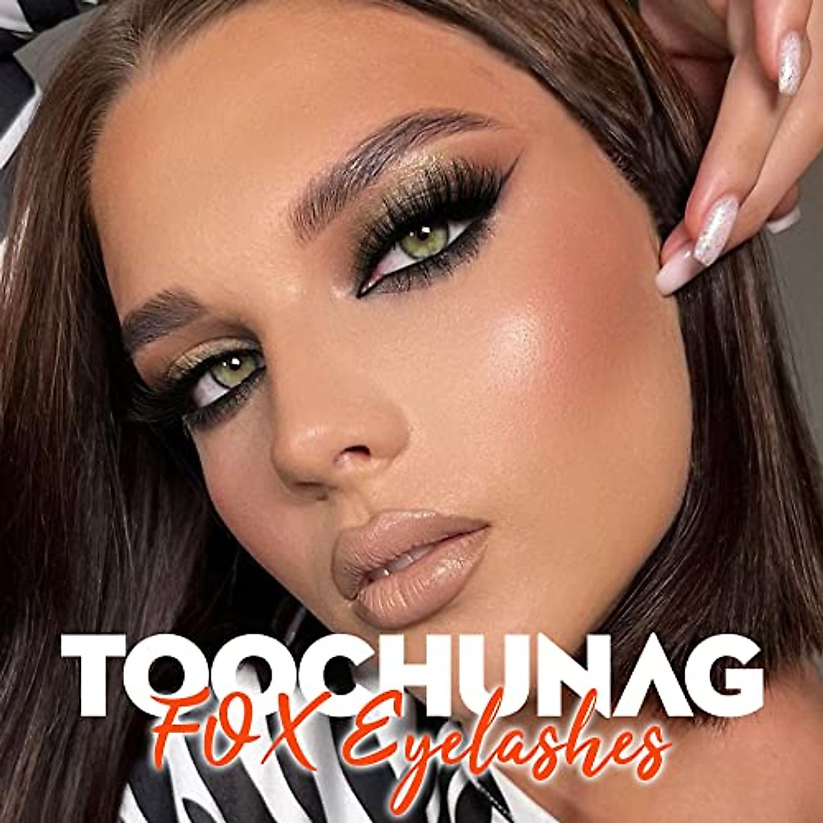 Natural Fox Eye Lashes Wispy False Eyelashes 18mm Fluffy Mink Lashes D Curl Fake Cat Eyelashes Multipack by TOOCHUNAG