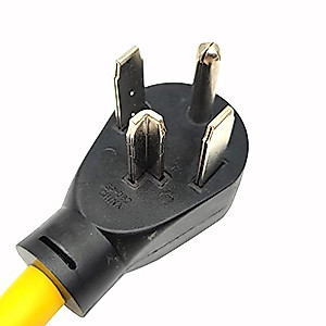 Parkworld 61209Y Adapter Cord NEMA 14-30P to 5-20R (T-Blade Also to 5-15R), 20amp 1.5 Feet (Output 250V for EV)