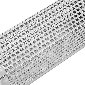 Pellet Smoker Tube, Stainless Steel BBQ Wood Pellet Tube SmokerBBQ Grill Smoker Tube Tools Outdoor railingsbecue Accessory for Grilled Foods