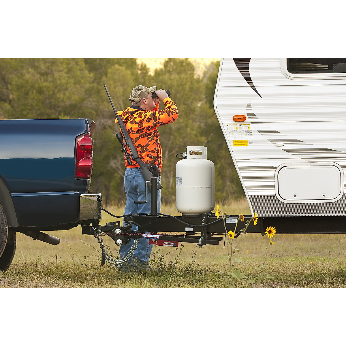 Fastway Flip 88-00-6500 Trailer Tongue Automatic Fold-Up Jack Foot Plate--6 Inch Extension (2-Inch Inner Jack Tube), 2 1/4 Inch , RED