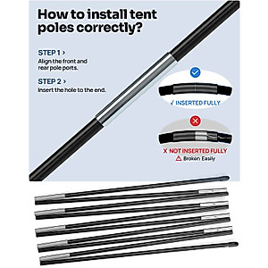 JOYTUTUS Pickup Truck Tent 2.0, Waterproof PU2000mm Double Layer for 2 Person, Portable Truck Bed Tent with Rainfly, 5.5'-6' Camping Preferred - Green