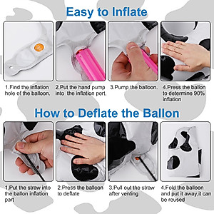 Cow Print Balloon, Cow Number Balloons Cow Print Balloon Birthday Decorations Cowgirl Theme Number Balloons Cow Balloons for Kids Birthday Party Farm Party Decorations(Number 1)