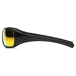 Pyramex Safety-SB5645D Goliath Safety Eyewear, Black Frame, Ice Orange Lens