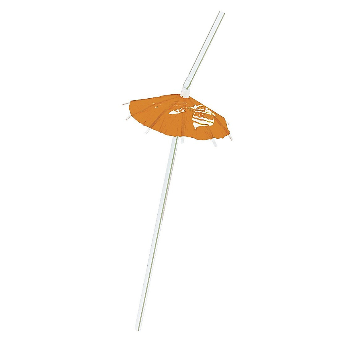 Unique Hawaiian Umbrella Straws, 9.5", Assorted Colors