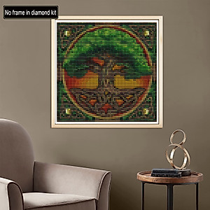 Diymood DIY 5D Diamond Painting Tree Life, Diamond Painting Kits for Adults, Round Full Drill Paint with Diamond Arts Canvas Crafts Cross Stitch Crystal Embroidery for Home Wall Decor Gift 12x12inch