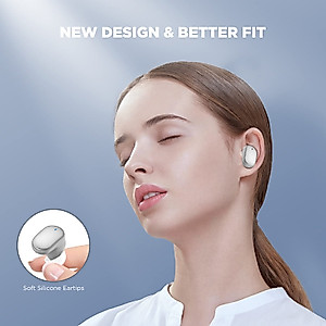 HTC True Wireless Earbuds 7 Bluetooth 5.3, in-Ear Headphones Noise Cancelling for Gaming, Exercising - 40ms Ultra Low Latency/22H Playtime/Game Modes/10mm Driver/Built-in Microphone -Gray