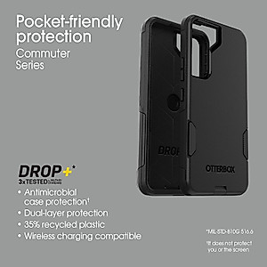 OtterBox Galaxy S22 Commuter Series Case - Rock Skip Way, Slim & Tough, Pocket-Friendly, with Port Protection Blue