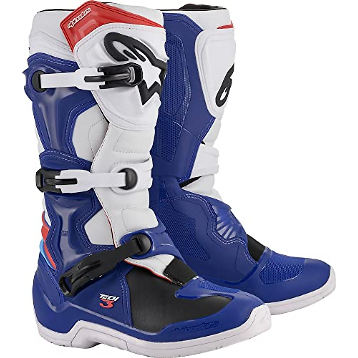 Alpinestars mens Multi TECH 3 Boots Blue White Red Size 10 , Multi, US