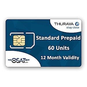 OSAT Thuraya XT-LITE Satellite Phone & Standard SIM with 60 Units (40 Minutes) with 365 Day Validity
