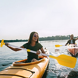 LIOOBO 2Pcs Telescopic Kayak Paddle Rafting Boat Paddle Canoe Oars Plastic Aluminum Alloy Boat Oars